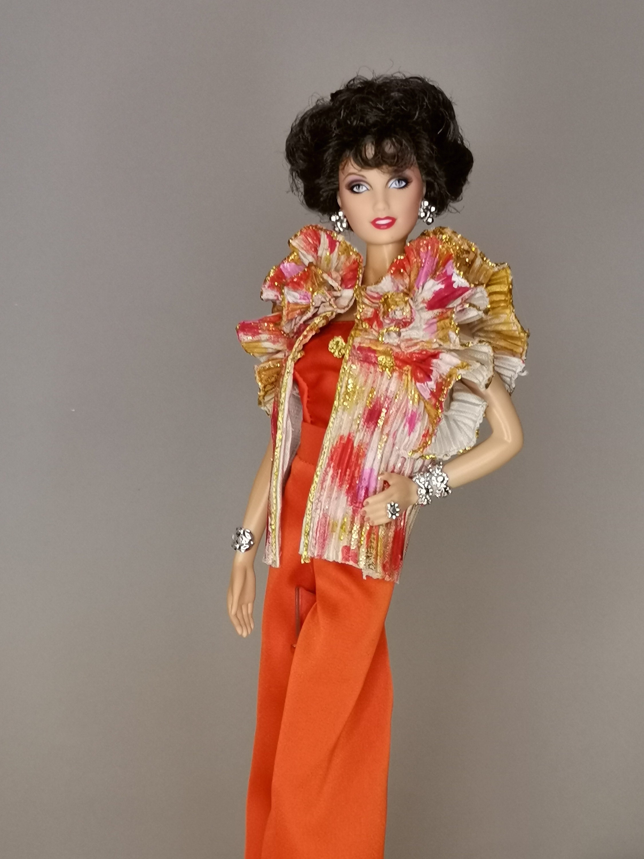 The Famous Zandra Rhodes Orange Outfit for Standard Barbie - Etsy UK