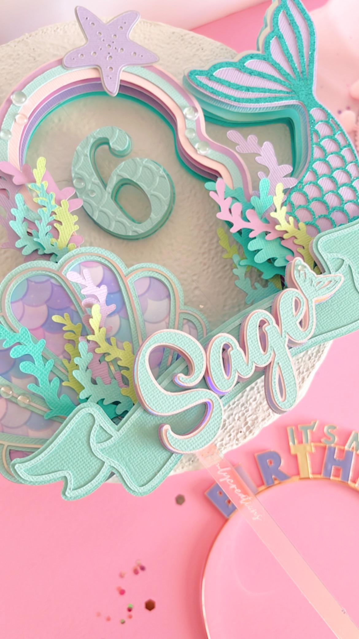 Mermaid Cake Topper Mermaid Theme Under the Sea Decorations - Etsy