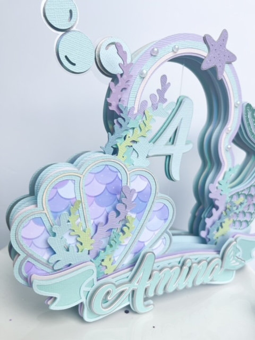 Mermaid Cake Topper Mermaid Theme Under the Sea Decorations - Etsy