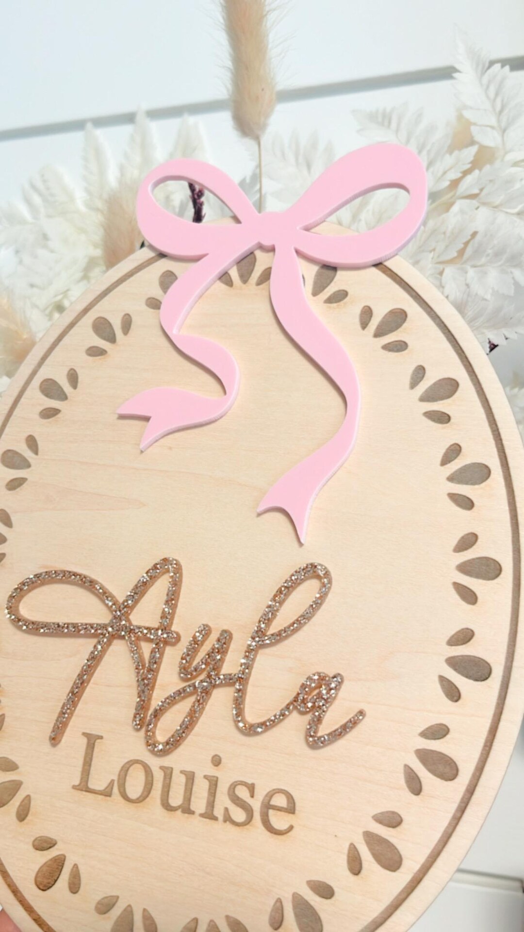 Baby Welcome Sign Coquette Baby Sign Baby Arrival Sign - Etsy