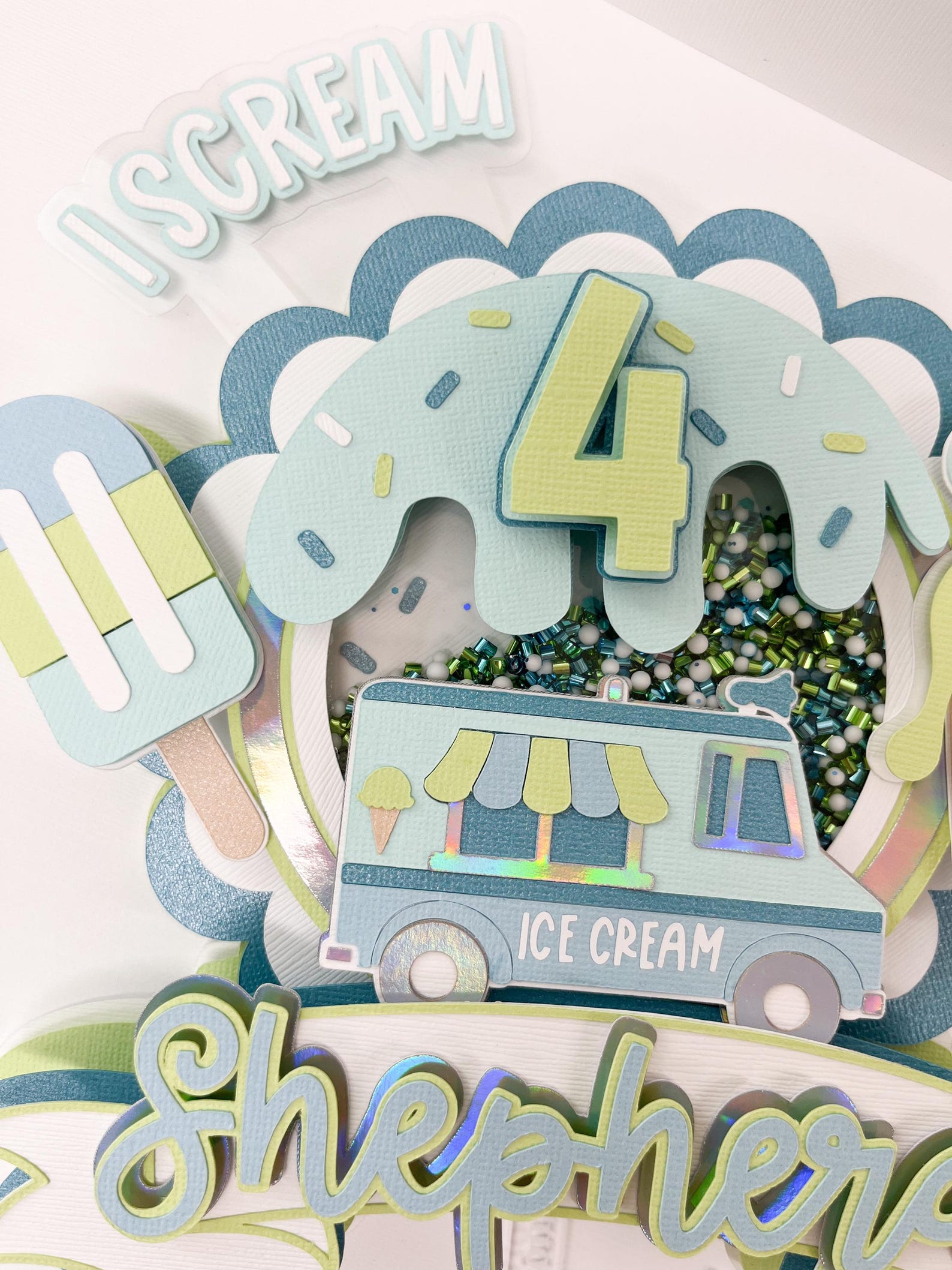 Ice Cream Cake Topper Ice Cream Birthday Sweet One Topper Ice Cream ...