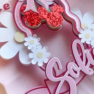 Cherry and Bow Cake Topper First Birthday Party Decorations Daisy Decor ...