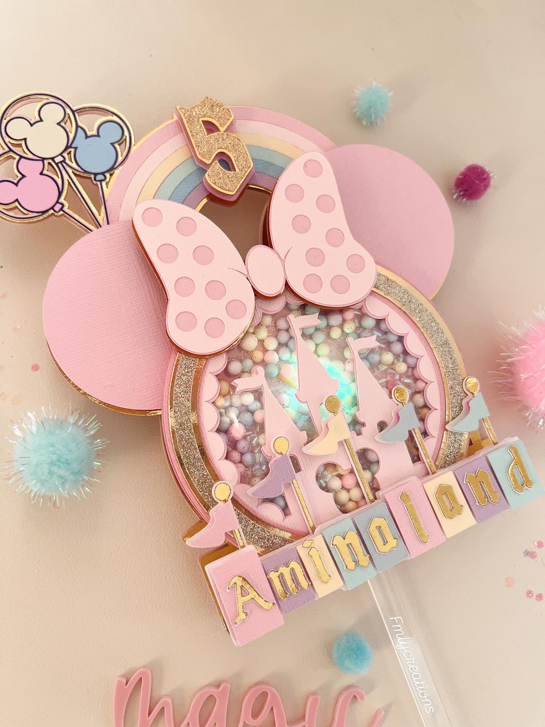 Castle Cake Topper Magical Birthday Cake Topper - Etsy
