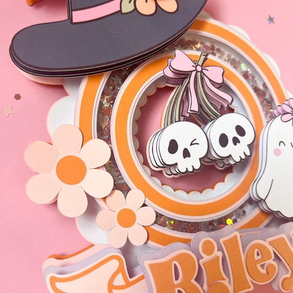 Spooky One Cake Topper Halloween Cake Topper Groovy Halloween Cake ...