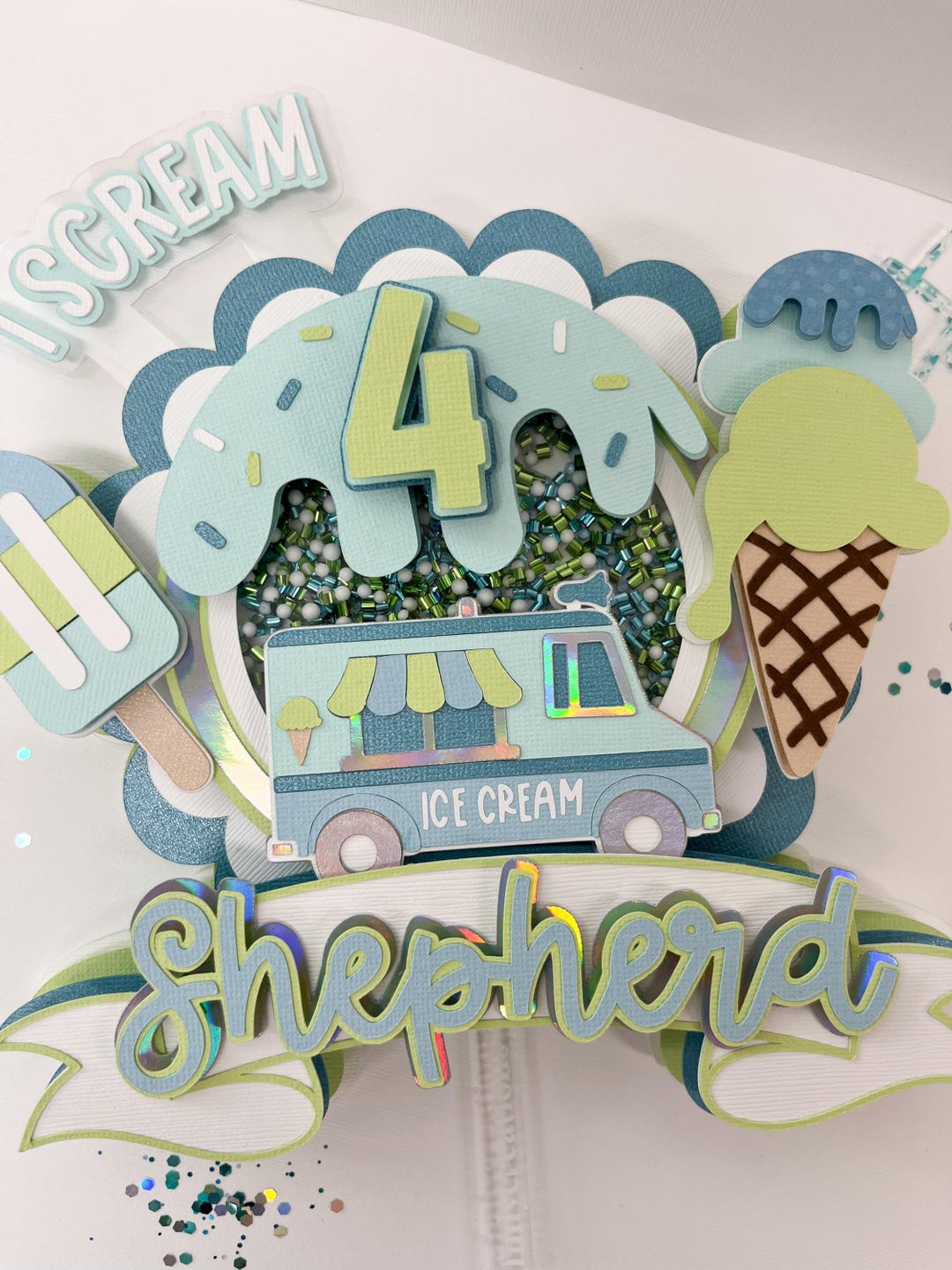 Ice Cream Cake Topper Ice Cream Birthday Sweet One Topper Ice Cream ...