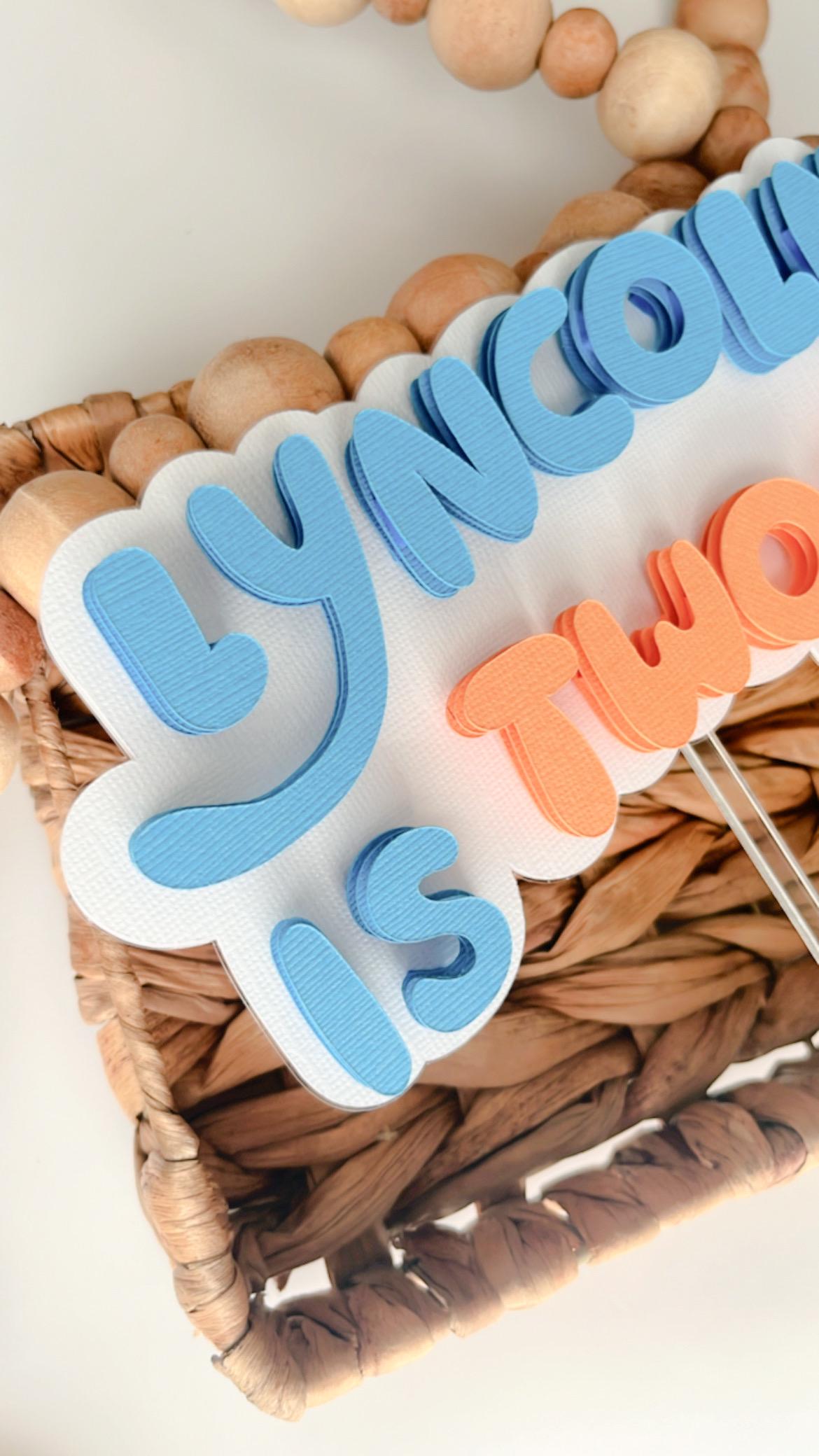 Two-ey Cake Topper Blue Dog Cake Topper Orange Dog Cake Topper - Etsy