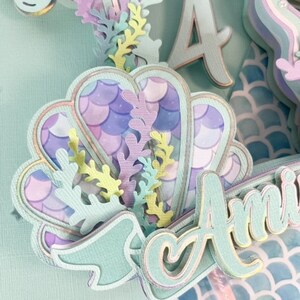 Mermaid Cake Topper Mermaid Theme Under the Sea Decorations - Etsy