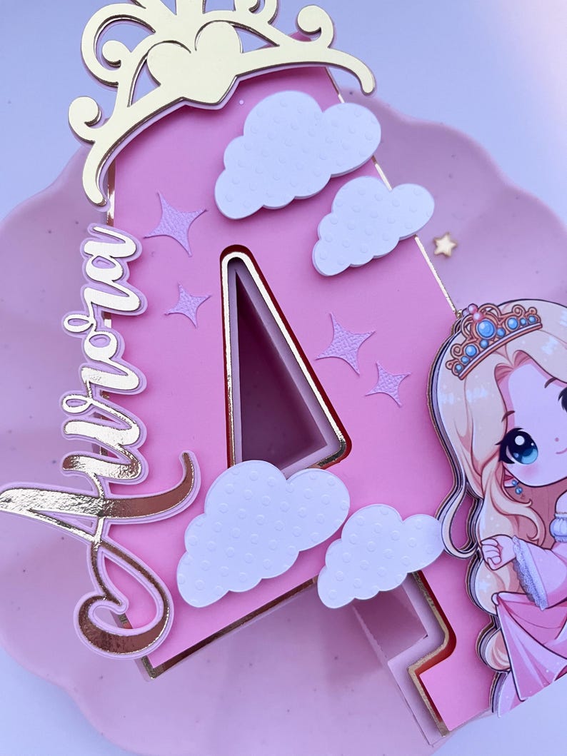 Princess Decor Castle 3D Letter Princess Party Decor - Etsy