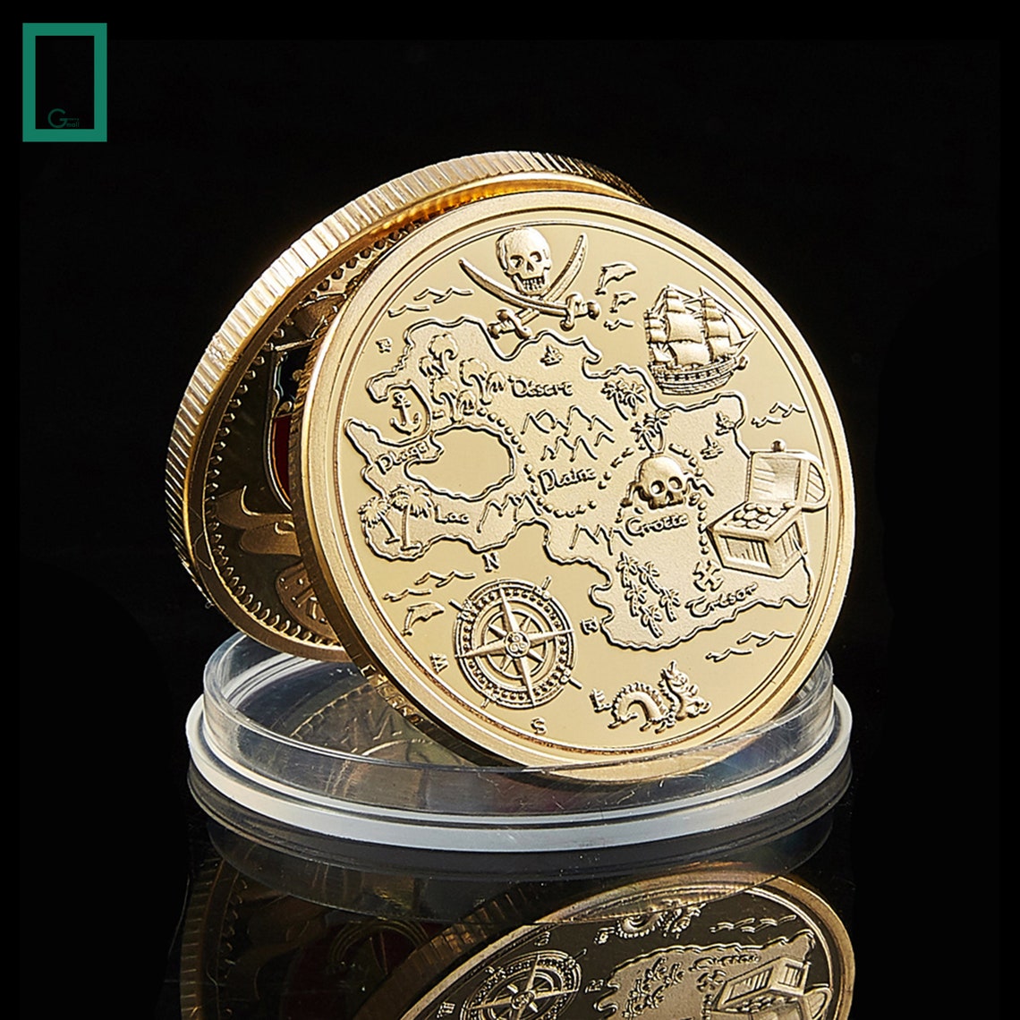 Pirates Of The Caribbean Coin Collection Treasure Gold Plated | Etsy