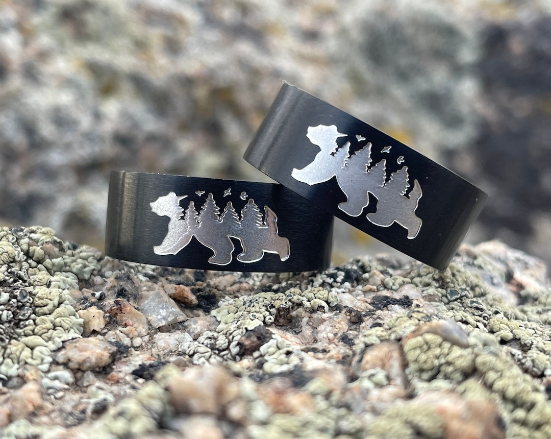 BEAR RING, FOREST Ring, Minimalistic Rings, Adventure Ring, Popular ...