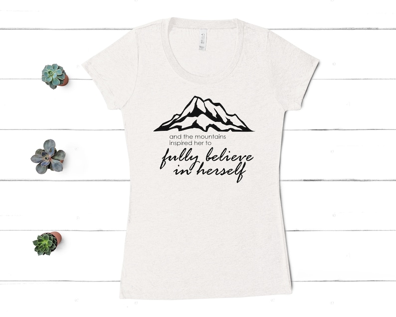 Mountains, Believe in Self, Printable Wall Art, Inspirational Quote ...