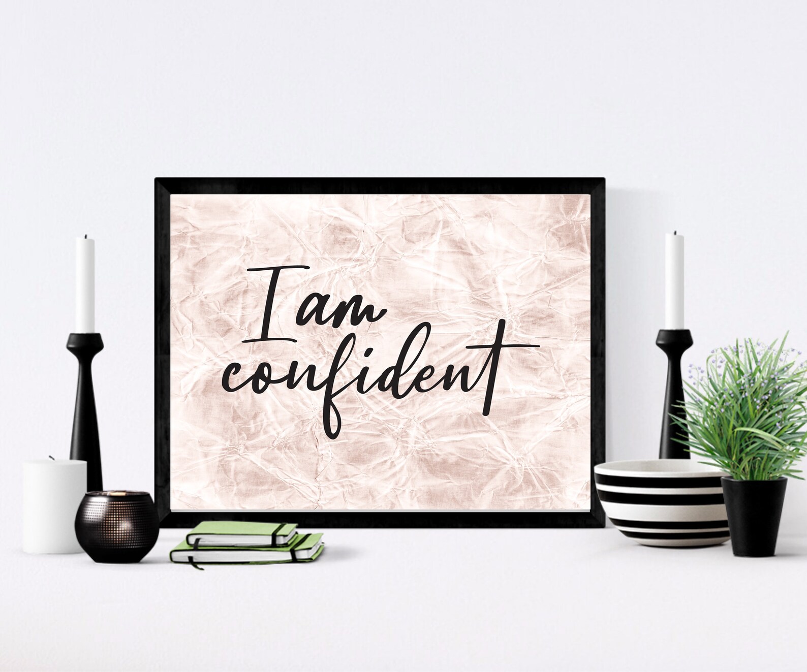 I Am Confident, Affirmation, Printable Wall Art, Inspirational Quote ...