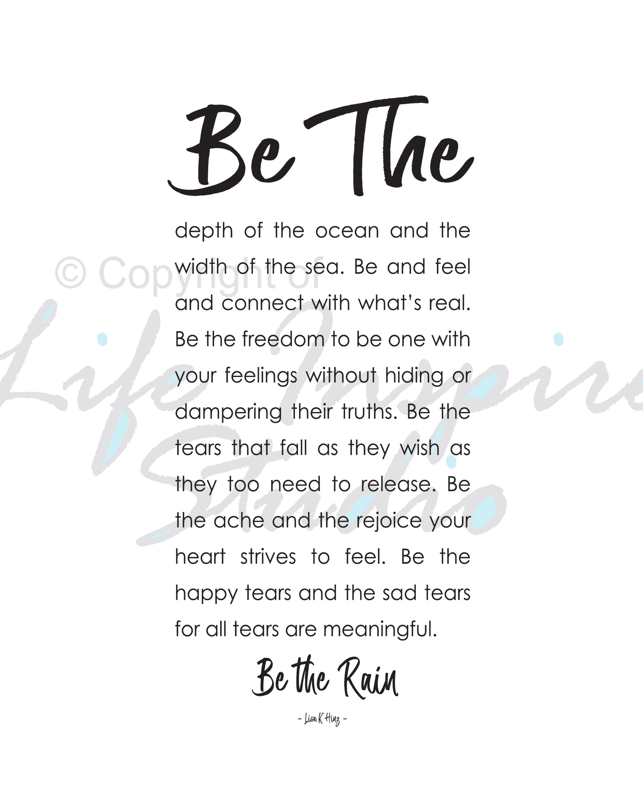Rain Art, Rain Quote, Resolution, Printable Wall Art, Inspirational ...