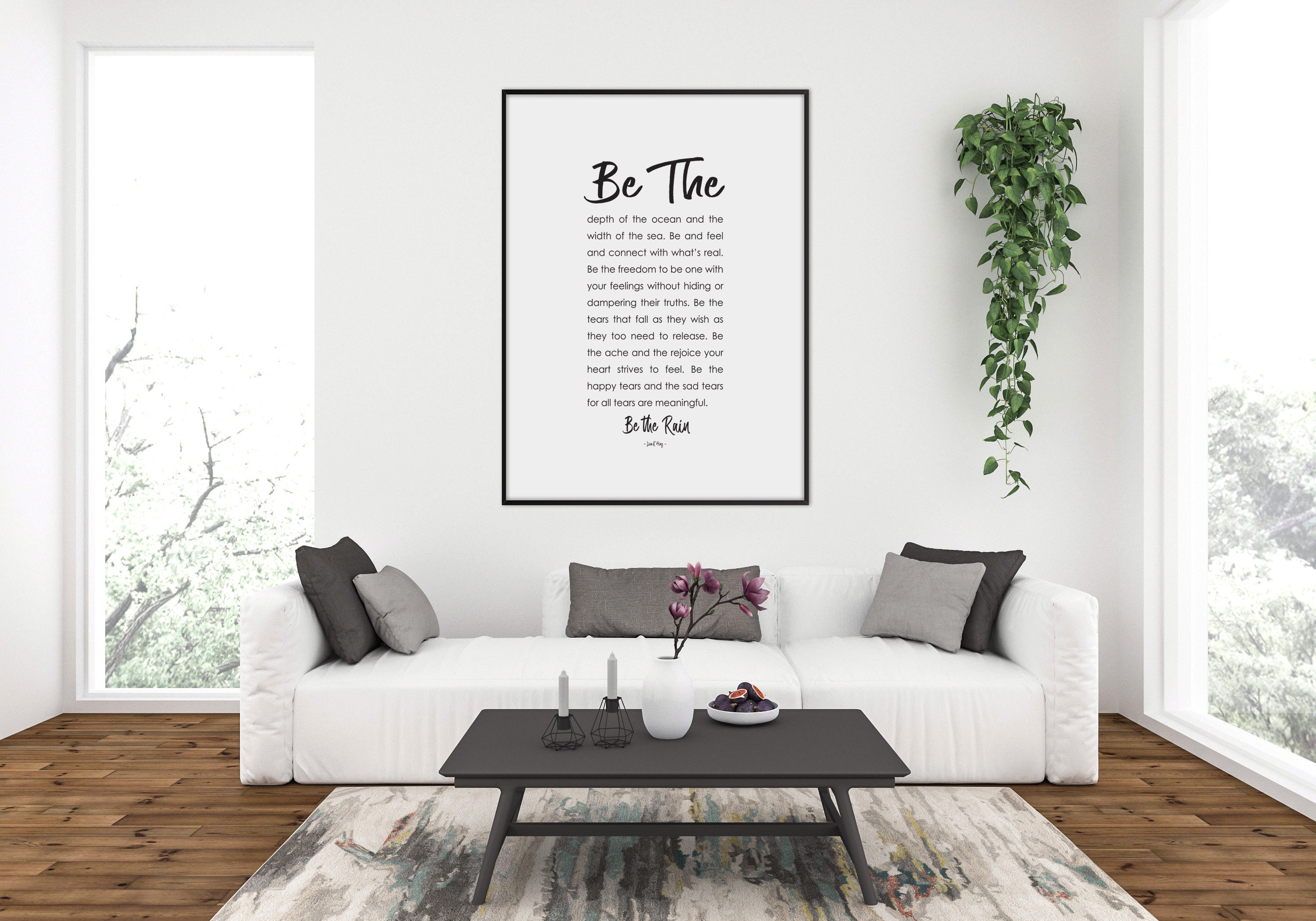 Rain Art, Rain Quote, Resolution, Printable Wall Art, Inspirational ...