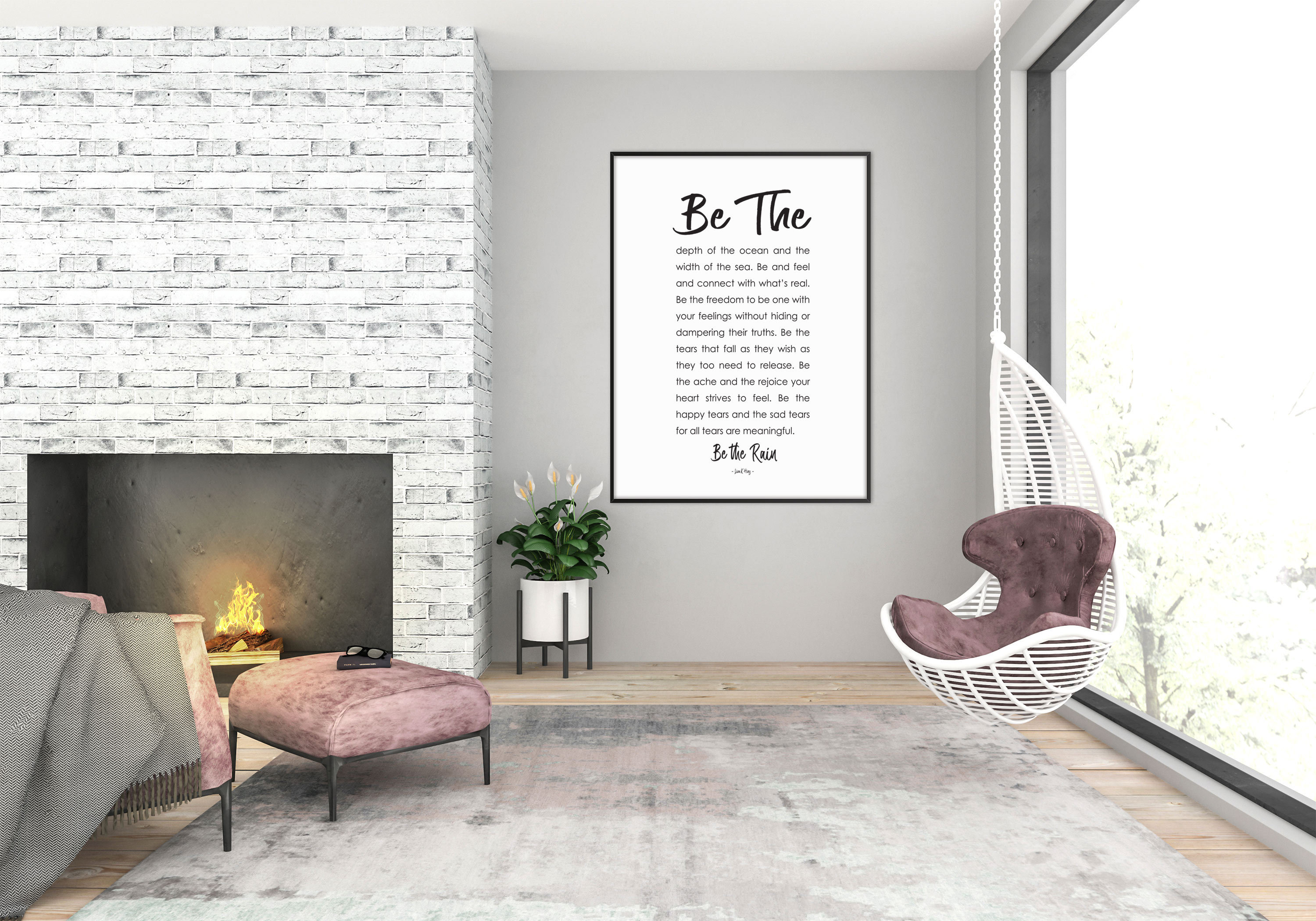Rain Art, Rain Quote, Resolution, Printable Wall Art, Inspirational ...
