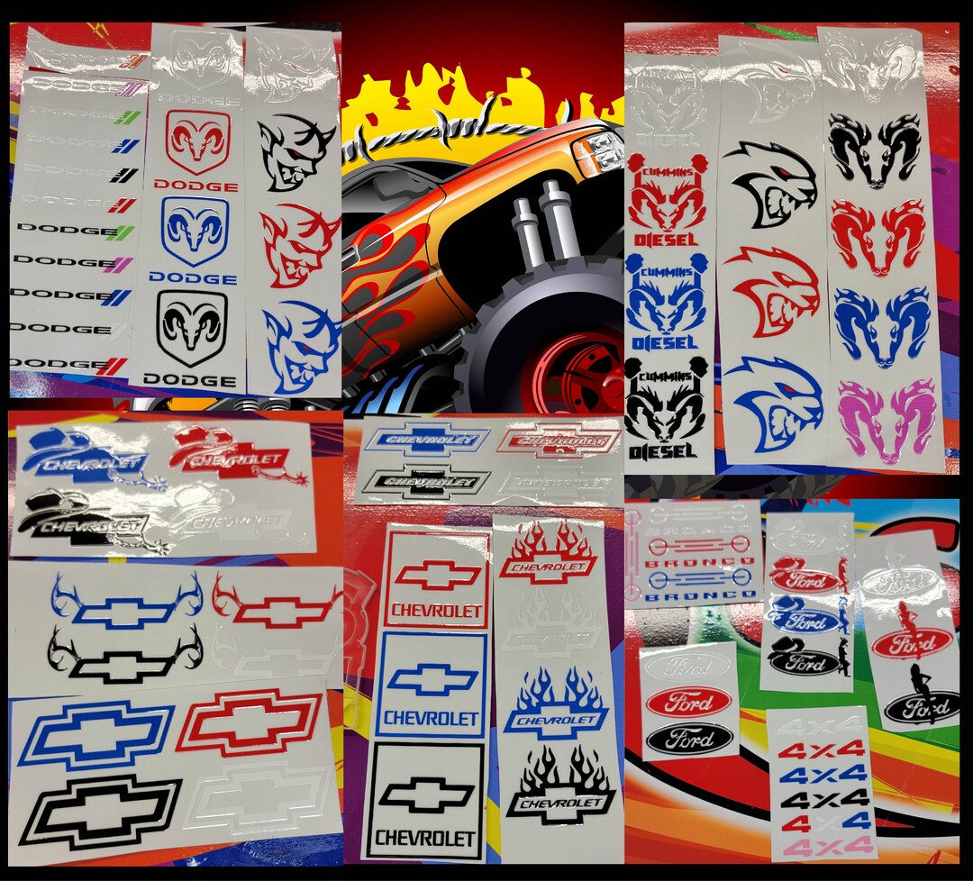 FORD / CHEVY / DODGE Truck Sticker Decals - Etsy