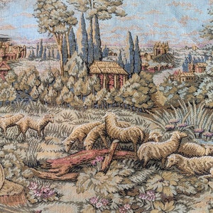 1.5x3 French Tapestry, Vintage Medieval Tapestry, Pictorial Tapestry ...