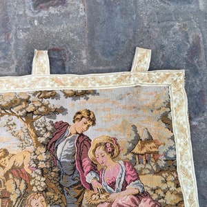 1.5x3 French Tapestry, Vintage Medieval Tapestry, Pictorial Tapestry ...