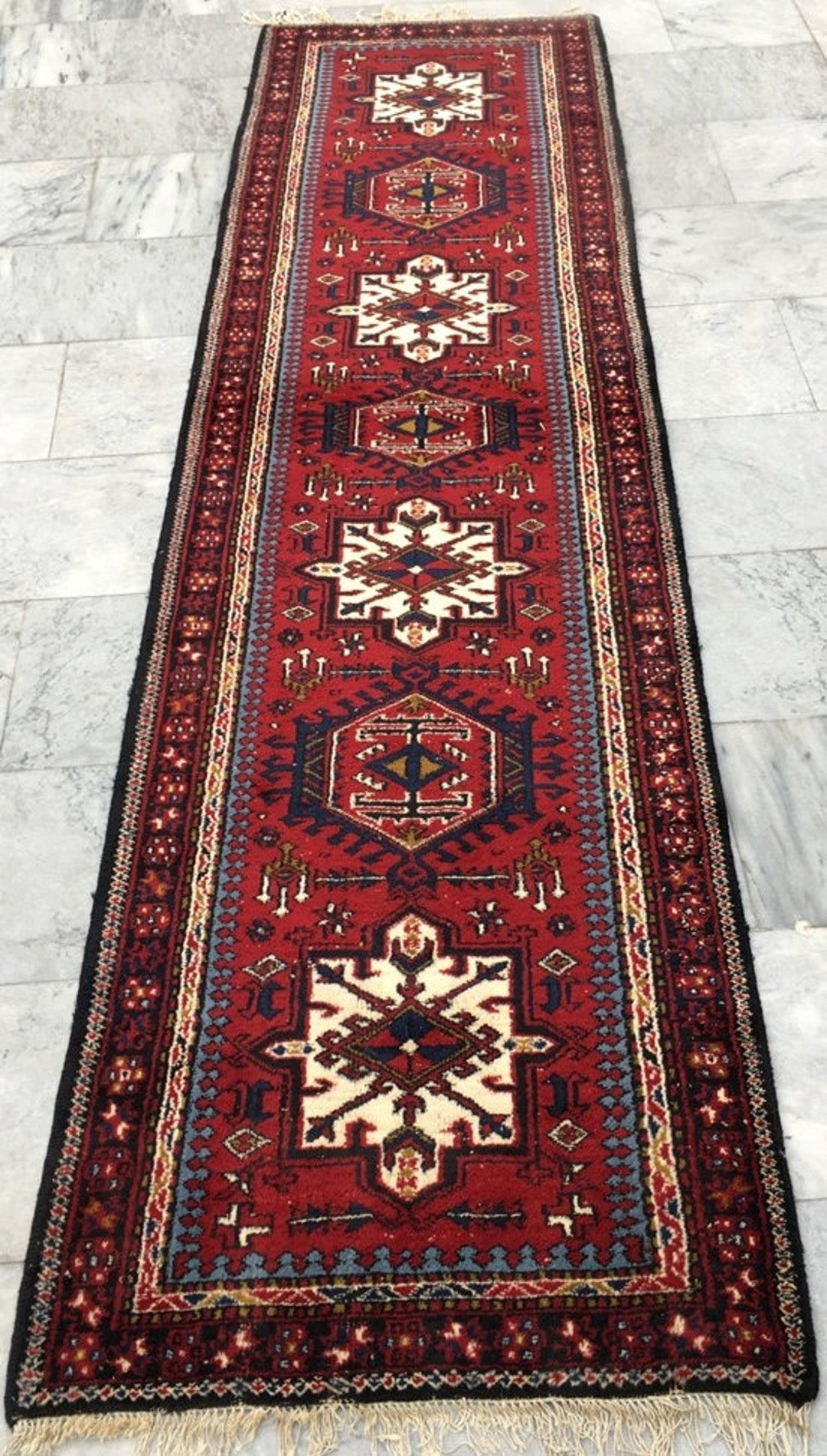 2x9 Vintage Afghan Runner, Hallway Runner, Turkish Runner Long Runner ...