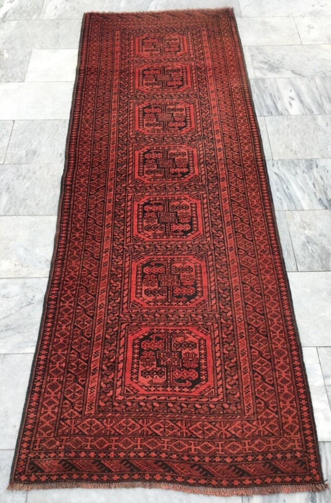 3x8 Vintage Afghan Runner, Boho Runner, Turkish Runner Long Runner ...