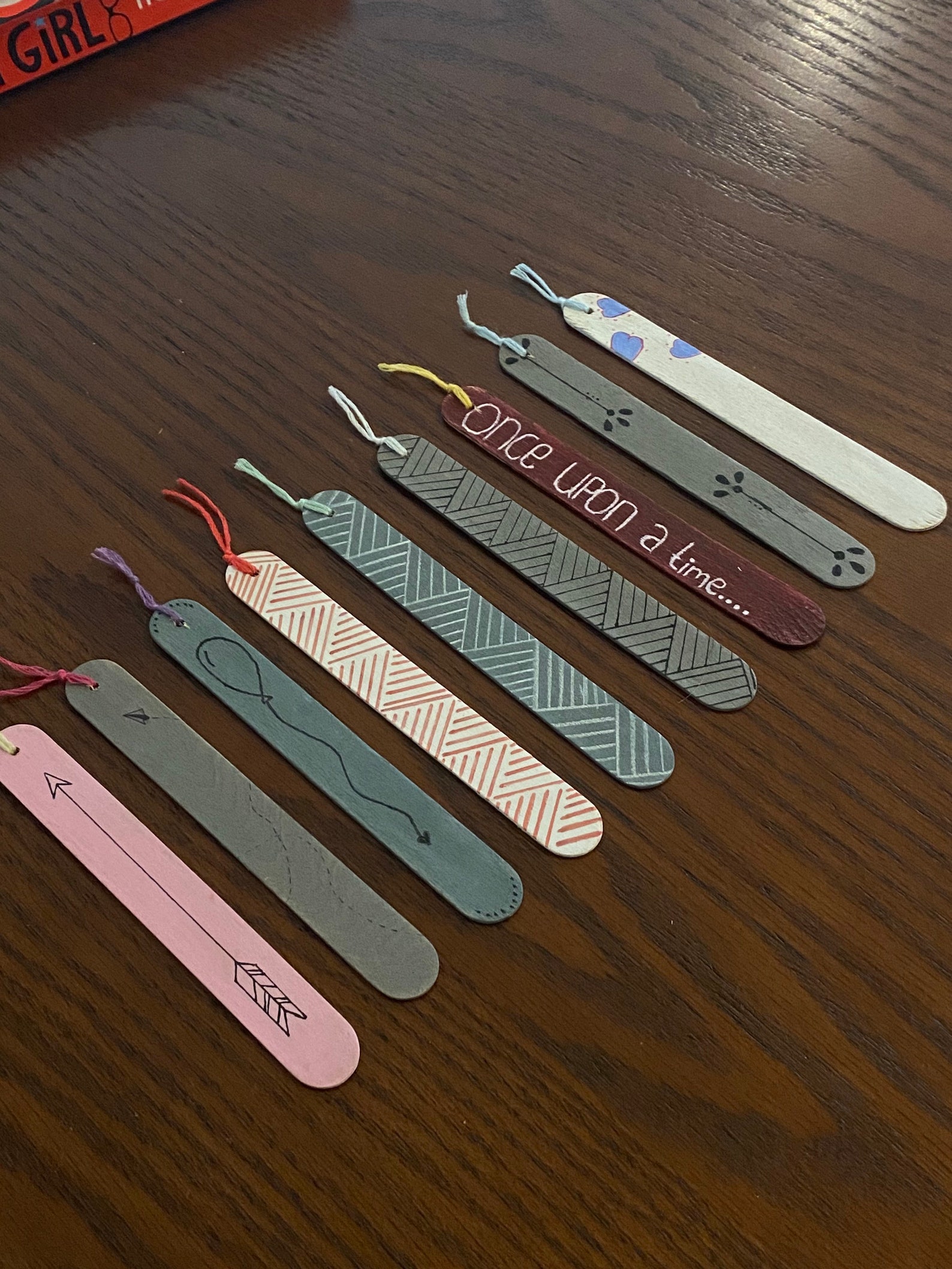 Handmade Painted Wooden Bookmarks | Etsy