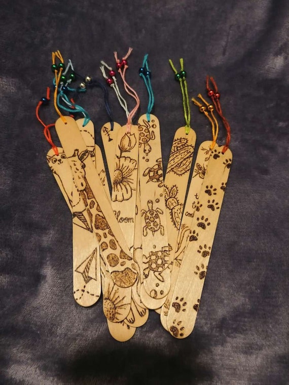 Handmade Wooden Pyrography Bookmarks. - Etsy