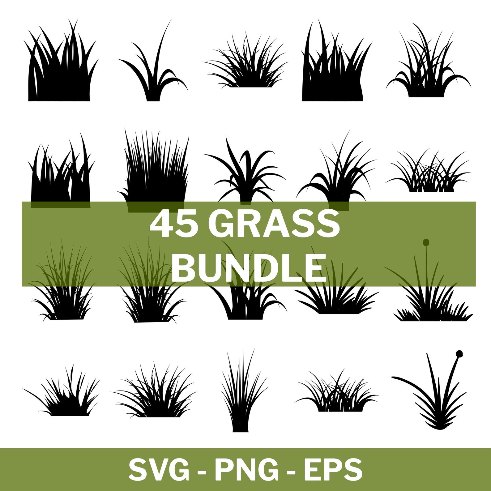 GRASS SVG BUNDLE, Wild Grass Svg Cut Files for Cricut, Grass Svg ...