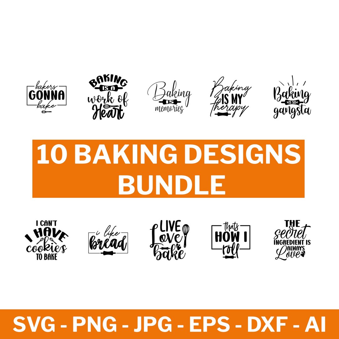 Baking Svg Bundle, Kitchen SVG Bundle, Cookies Svg Bundle, Baking ...