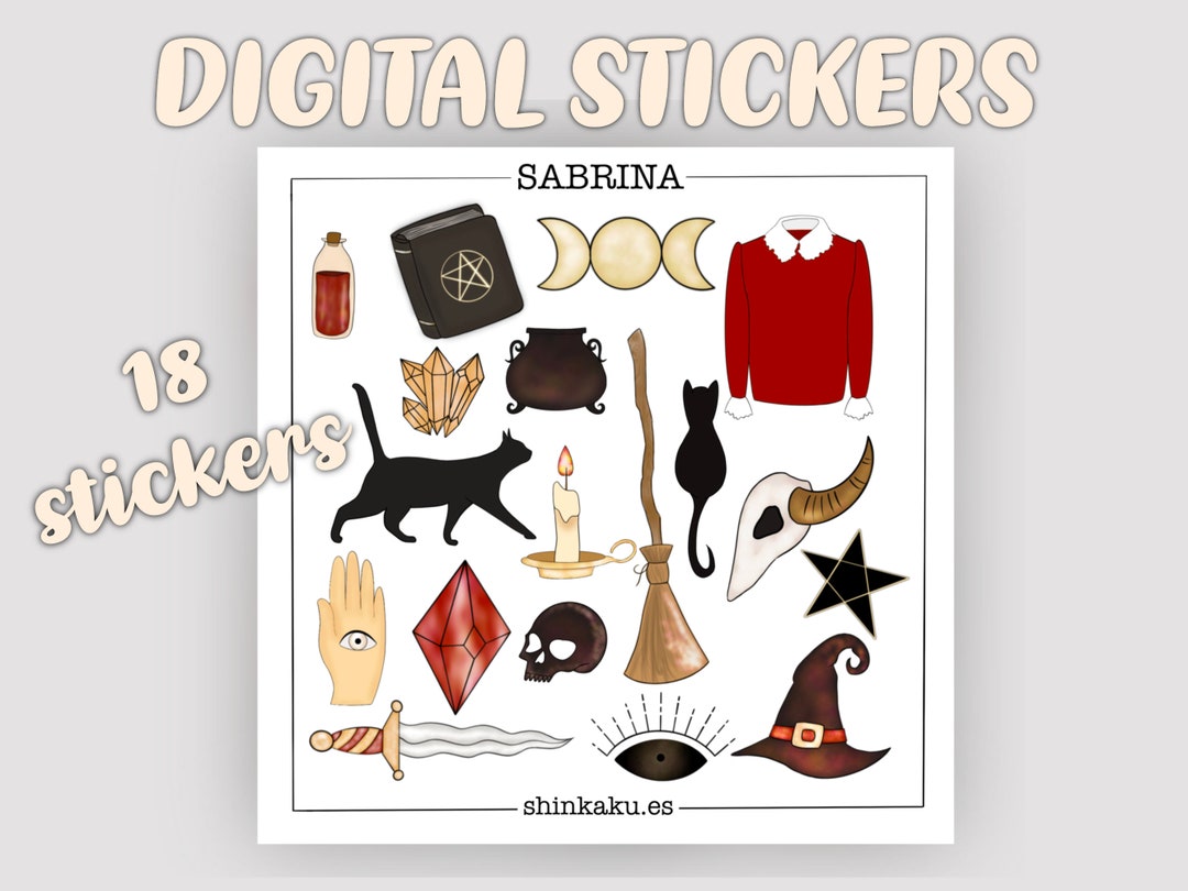 Sabrina Stickers Collection for Digital Planners. - Etsy