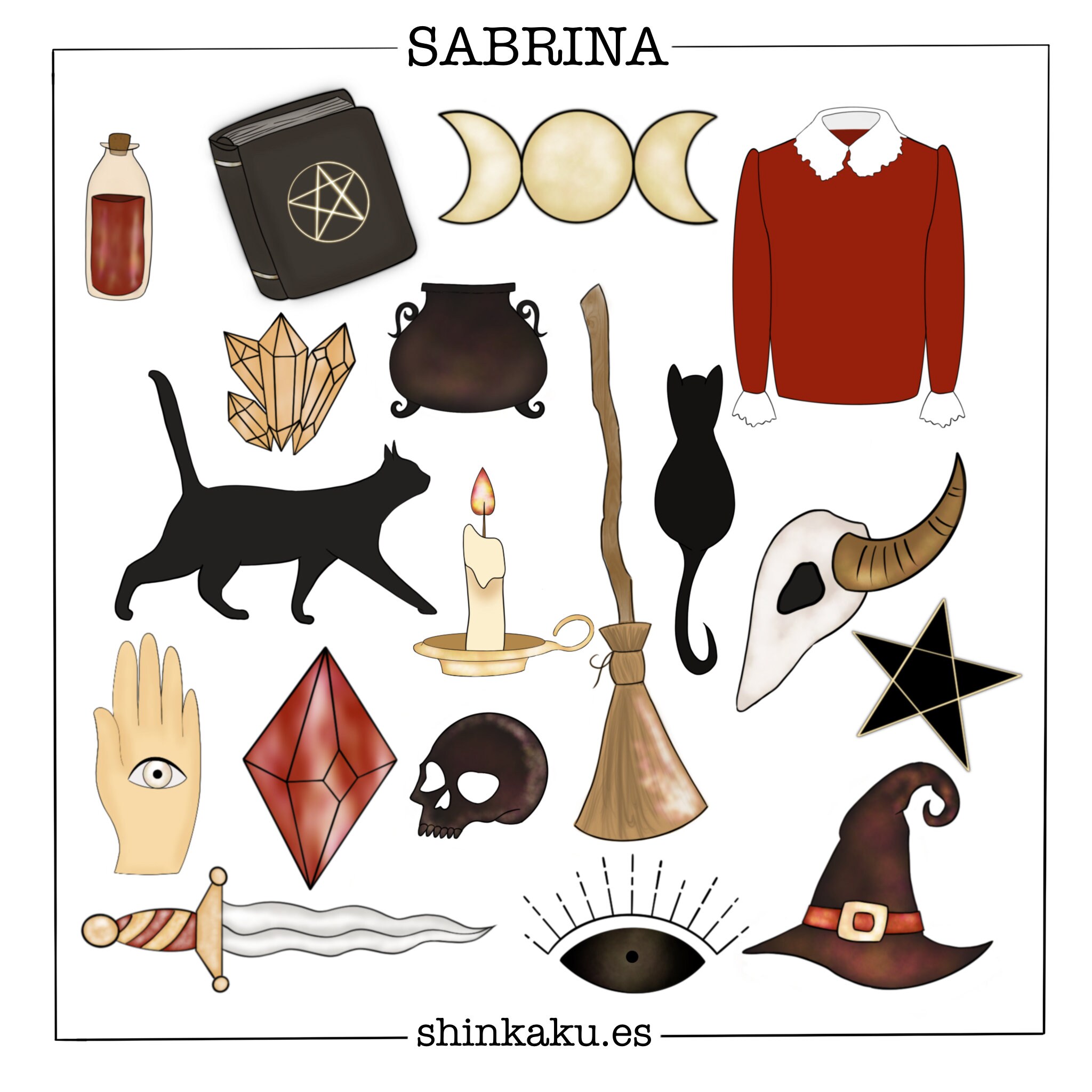 Sabrina Stickers Collection for Digital Planners. - Etsy