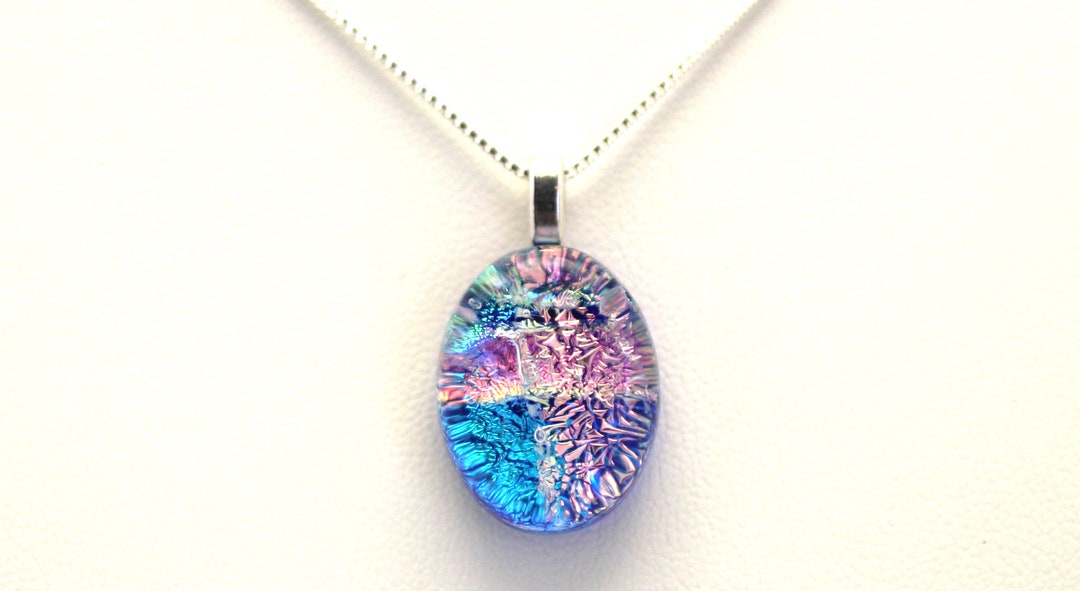 Dichroic Glass Pendant. Handmade on Maui - Etsy