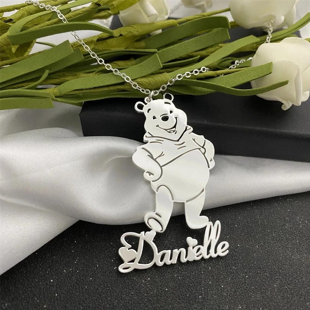 Personalized Cartoon Character Name Necklace, Kids Necklace Gift ...