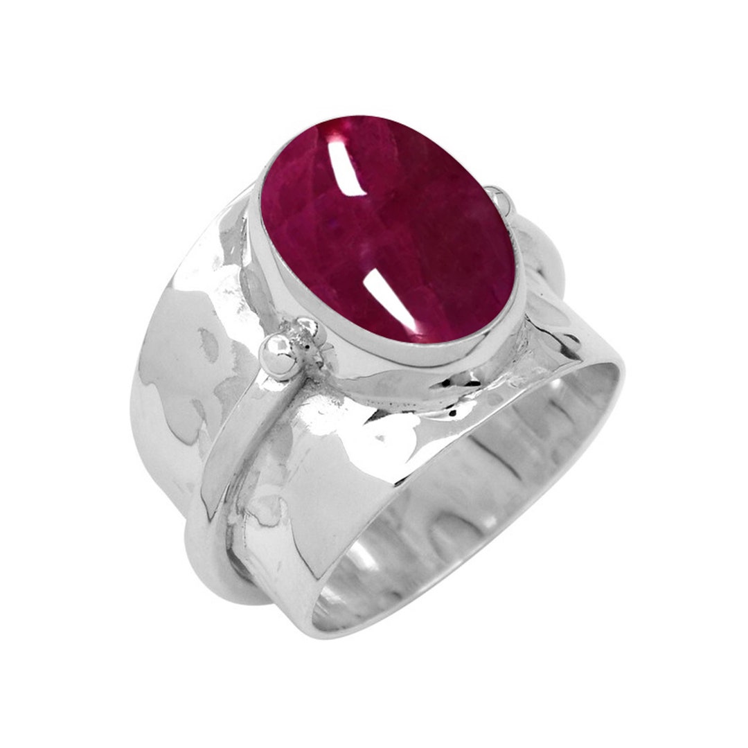 Beautiful Red Beryl Handmade Ring, 925 Sterling Silver Gemstone Ring ...