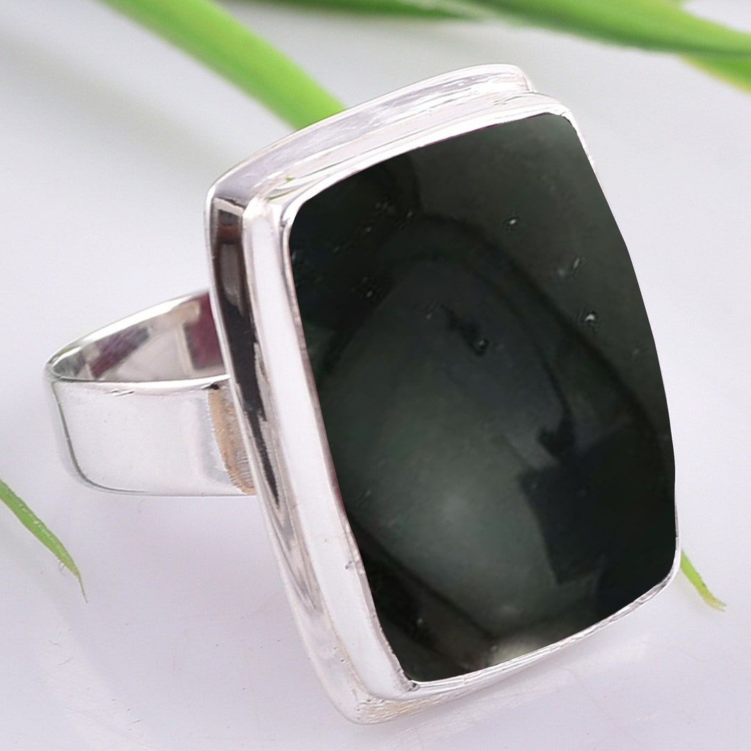 BLACK OBSIDIAN Ring, Handmade Obsidian Jewelry, Unique Bridesmaid Ring ...