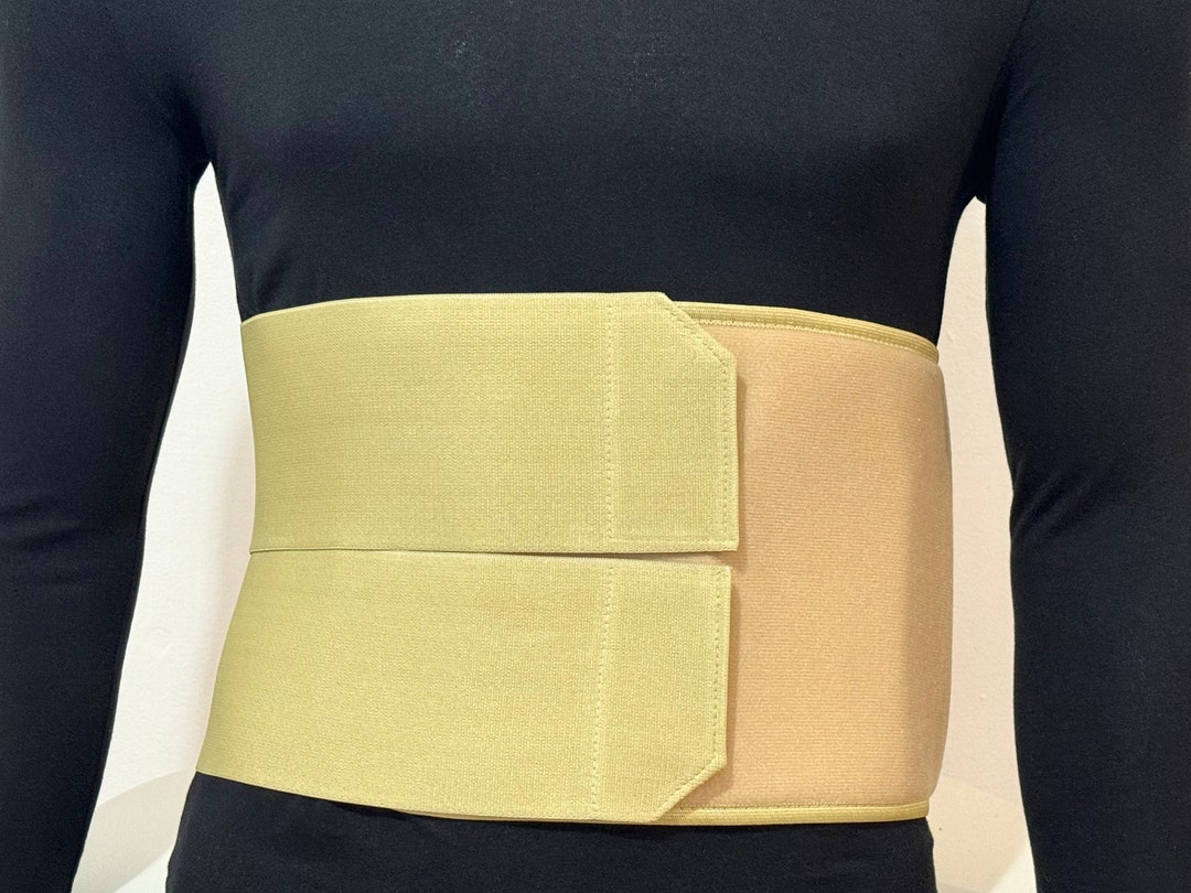 Double Pull Abdominal & Back Compression Binder Hernia Breathable Pre ...