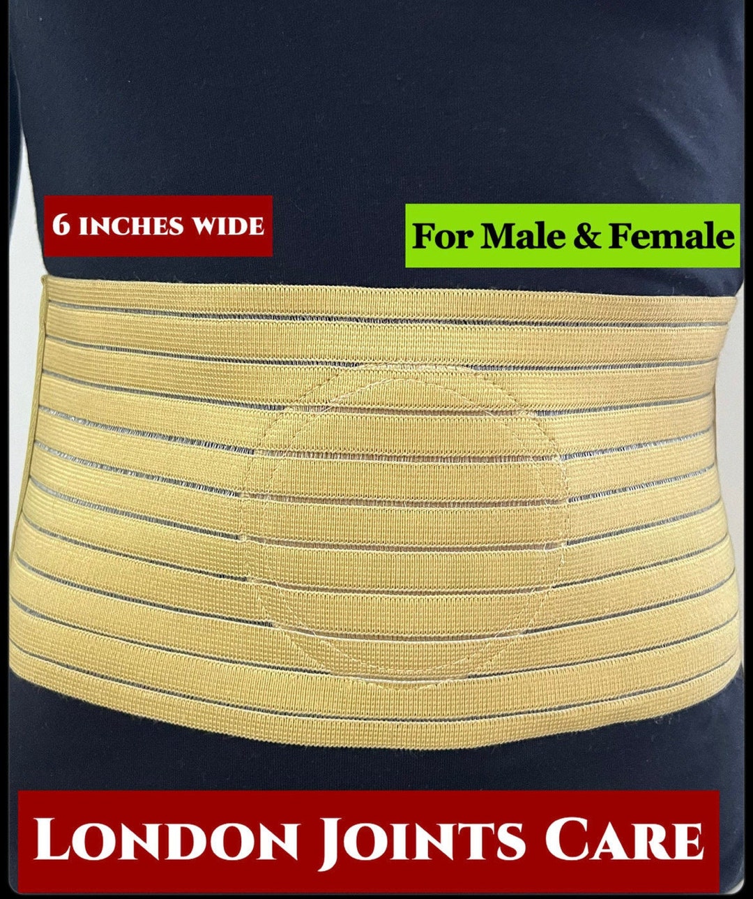 Umbilical Hernia Support Belt 6 Inches Wide Removable Pad Abdominal ...