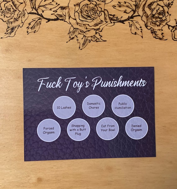 BDSM Punishment Card Scratch off Adult Sex Play Personalised - Etsy