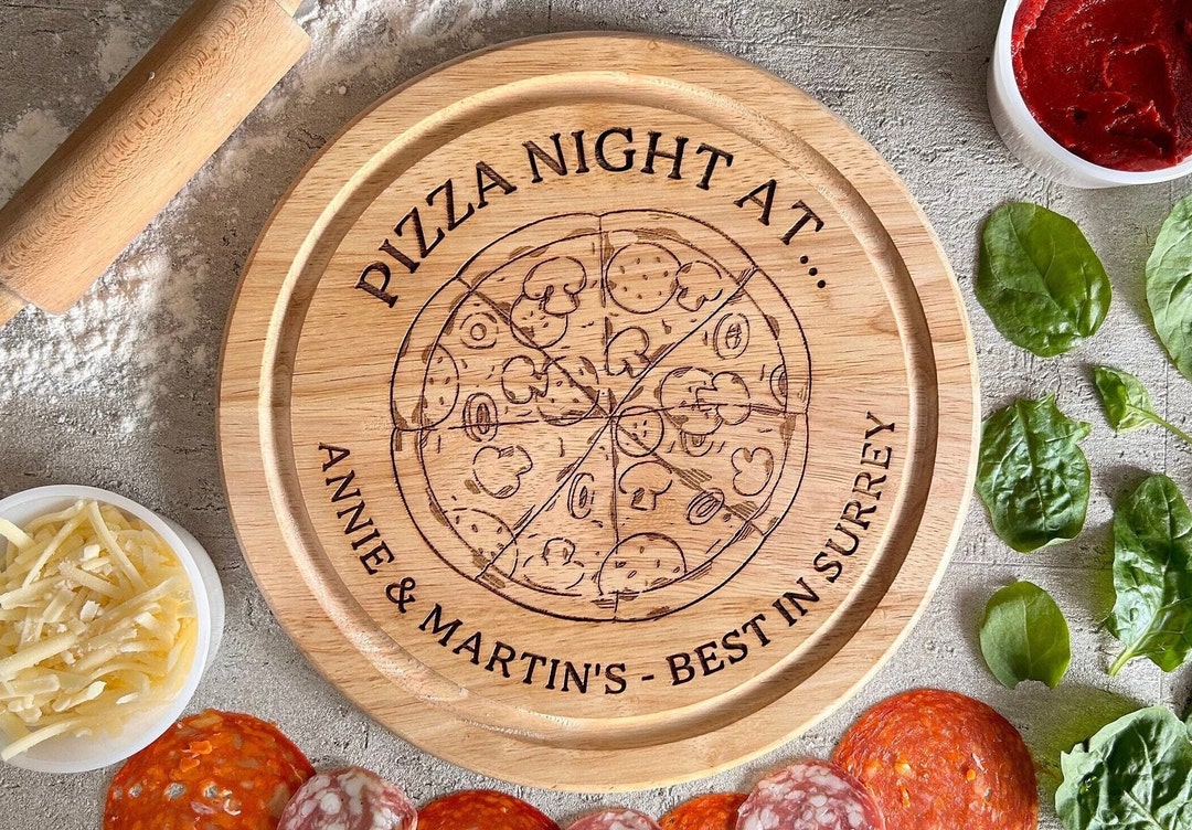 Personalised Pizza Board Pizzeria Wood Pizza Plate Serving Board ...