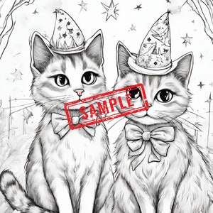 Birthday Cat Coloring Pages, 80+ Printable PDF Pictures of Cute Cats ...