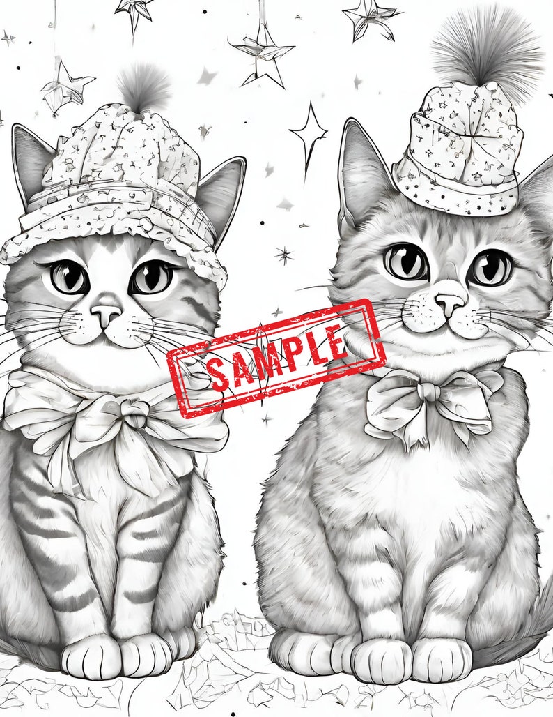 Birthday Cat Coloring Pages, 80+ Printable PDF Pictures of Cute Cats ...
