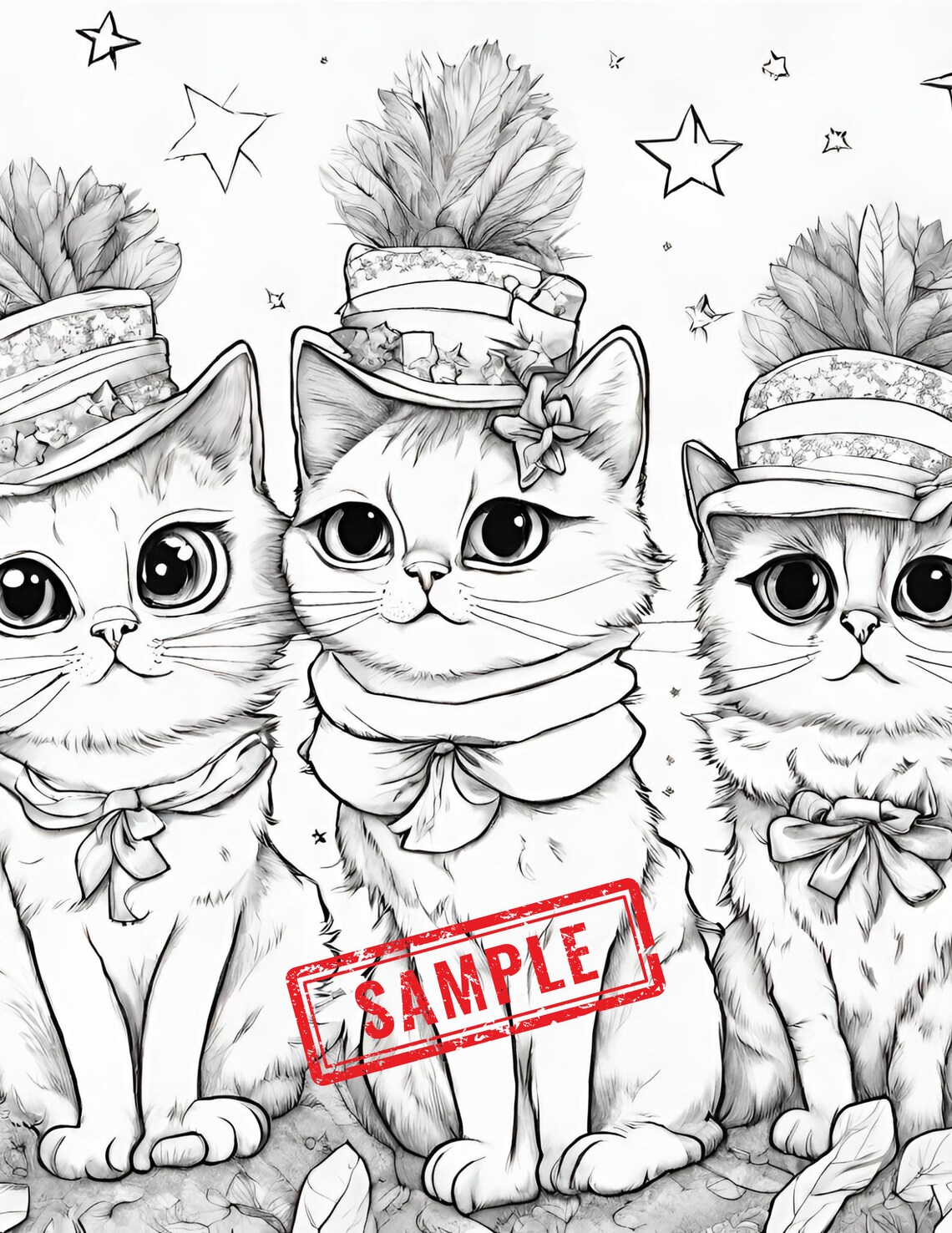 Birthday Cat Coloring Pages, 80 Printable PDF Pictures of Cute Cats ...