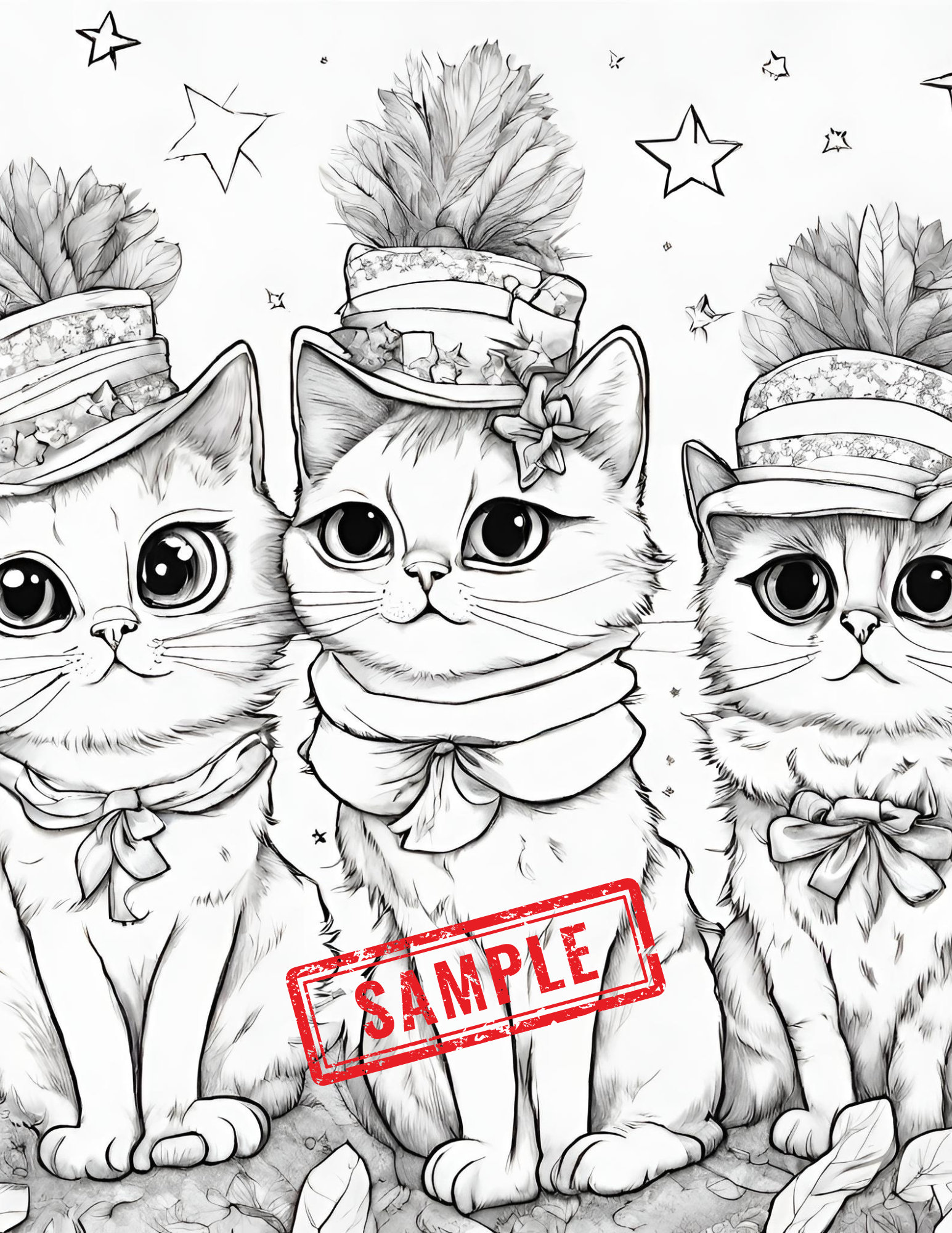 Birthday Cat Coloring Pages, 80 Printable PDF Pictures of Cute Cats ...