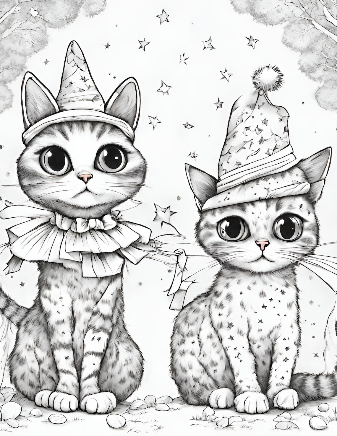Birthday Cat Coloring Pages, 80 Printable PDF Pictures of Cute Cats ...
