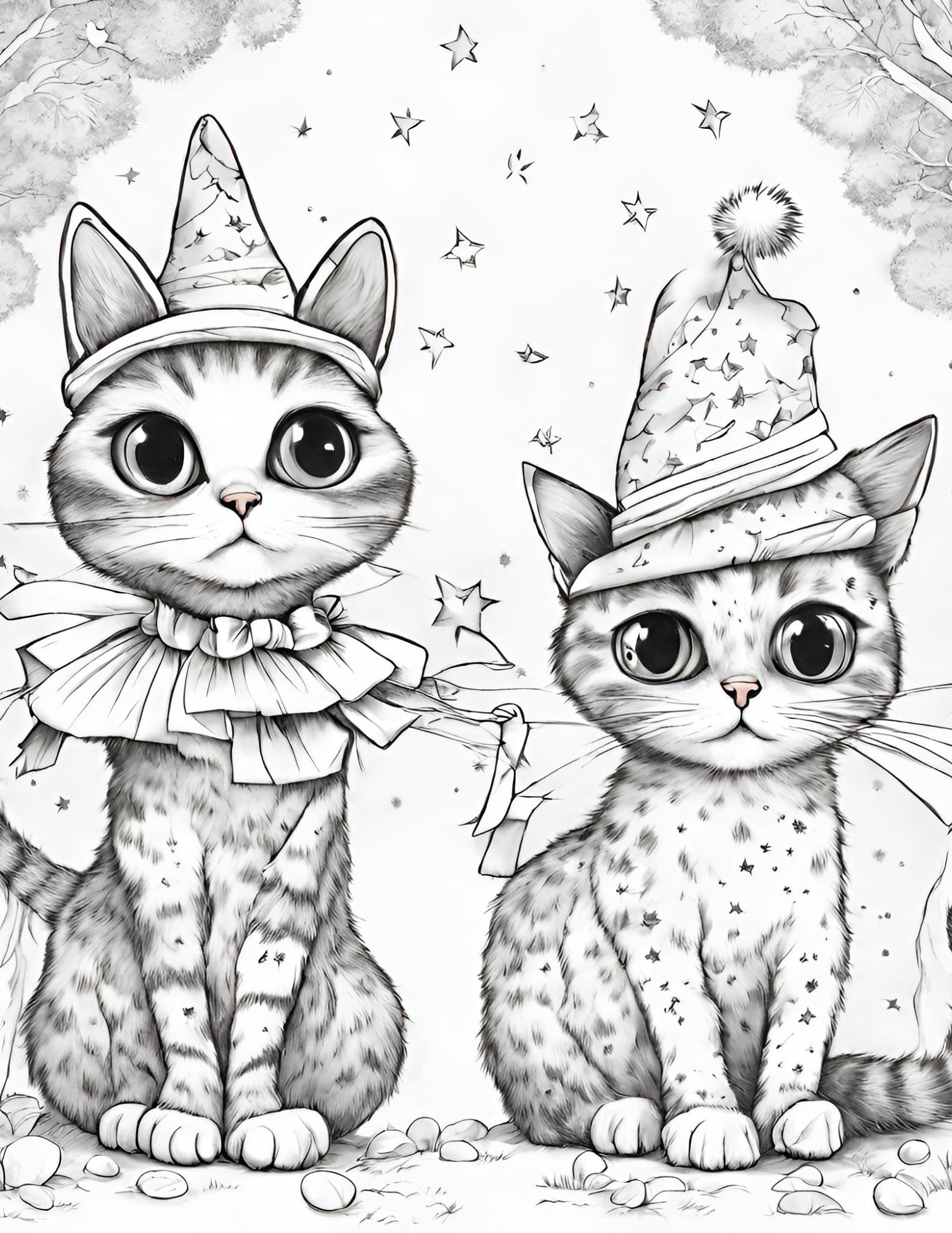 Birthday Cat Coloring Pages, 80 Printable PDF Pictures of Cute Cats ...