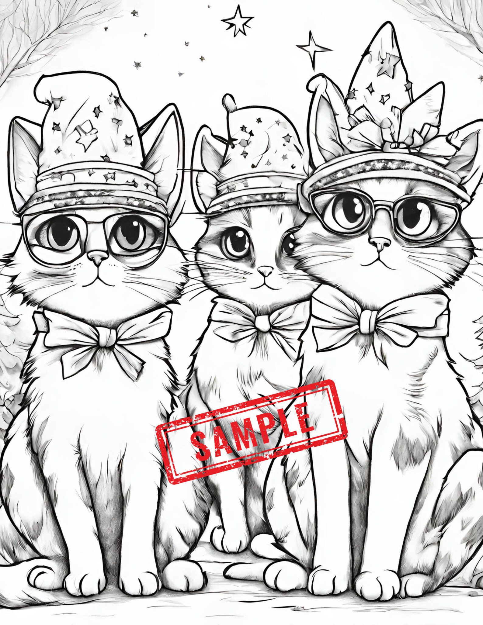 Birthday Cat Coloring Pages, 80+ Printable PDF Pictures of Cute Cats ...