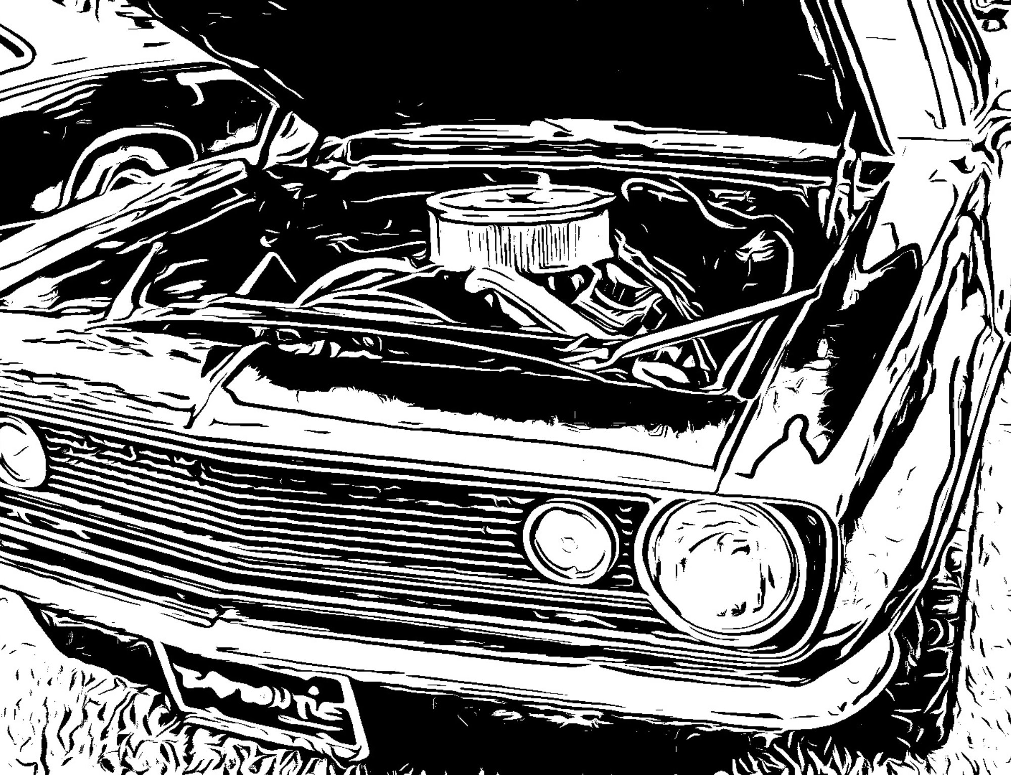 Printable Car Color Book, 50 Classic Car Designs, Adult Coloring, PDF ...