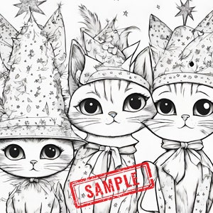Birthday Cat Coloring Pages, 80+ Printable PDF Pictures of Cute Cats ...