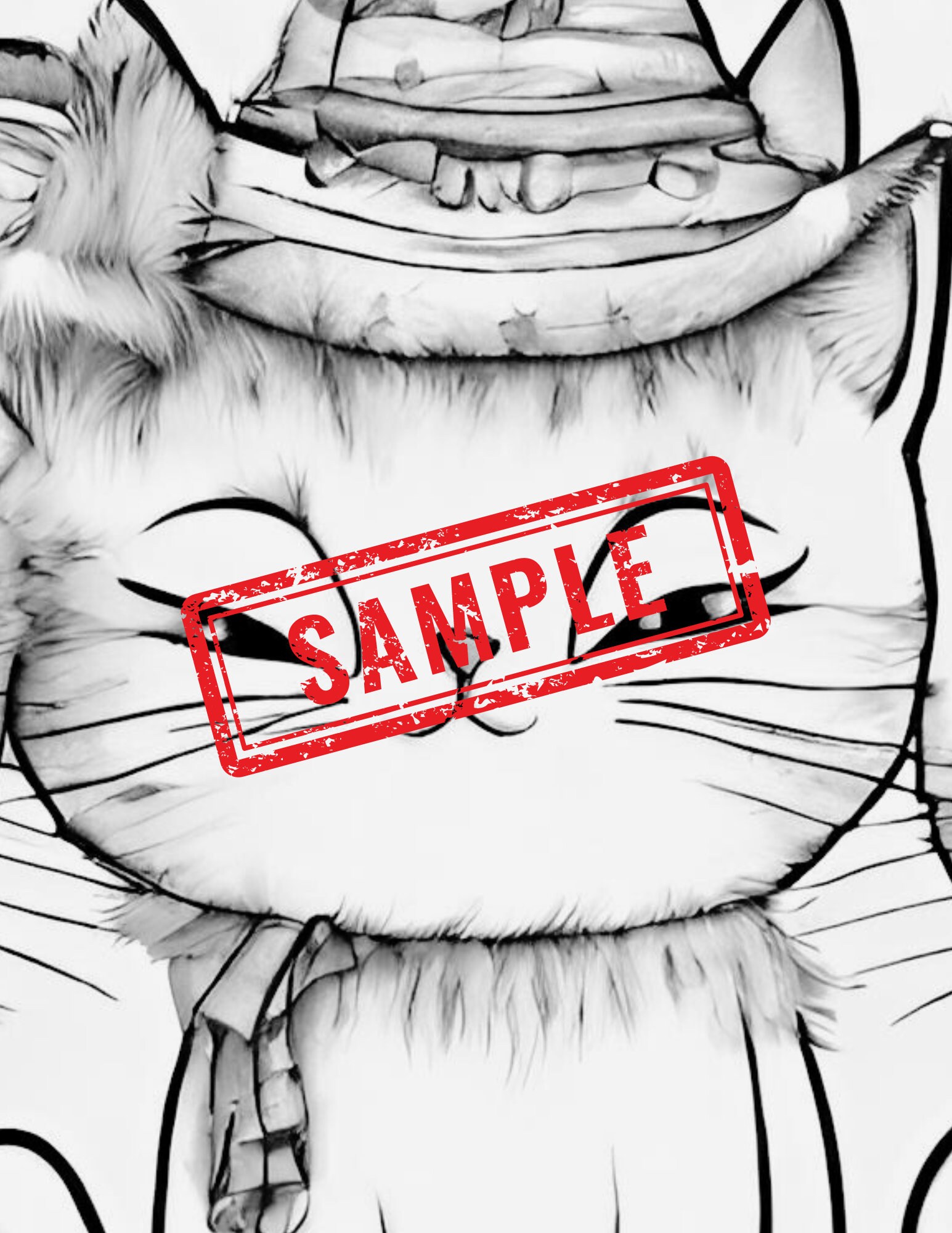 55 Whimsical Adult Coloring Pages, Cats in Party Hats, Printable PDF ...