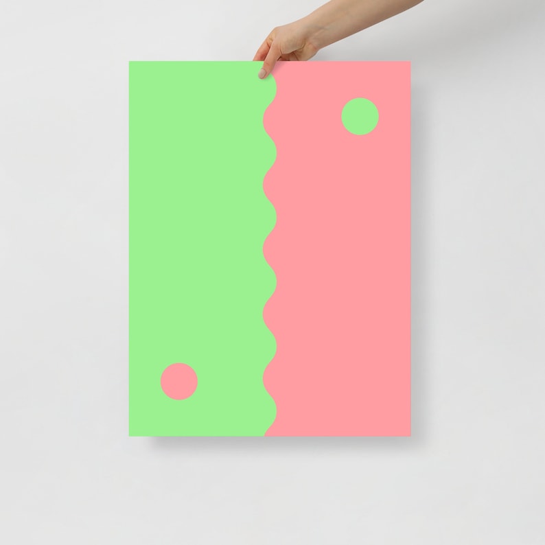 Opposites Attract Print Abstract Art Bright Art Bold Art - Etsy