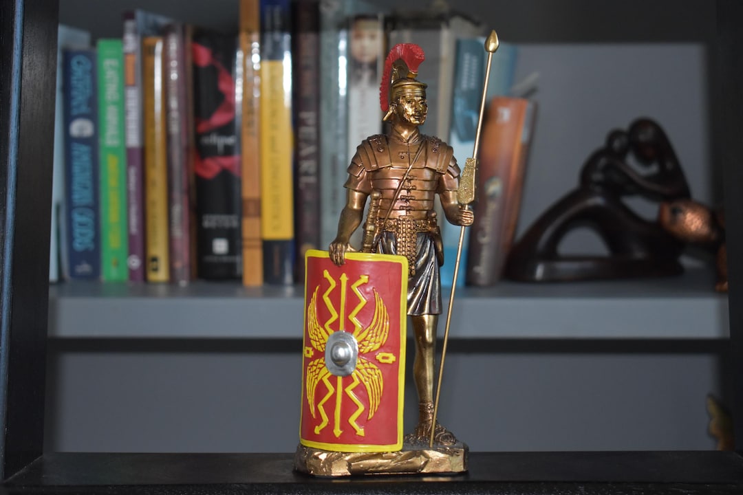 Hand-painted Roman Centurion Statue: Military History Decor - Etsy